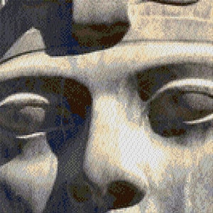 Egyptian Pharoah Ramses II Stone Statue Sculpture Cross Stitch Pattern Photo Large Pattern ...