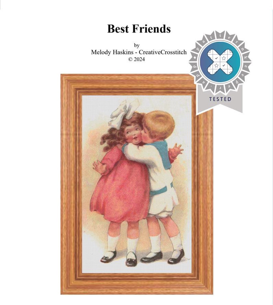 Best Friends Cross Stitch Design Includes Full Pattern Keeper File ...