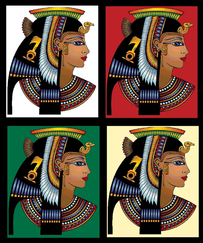 Cleopatra Egyptian Queen Cross Stitch Pattern Inc Full Pattern Keeper ...