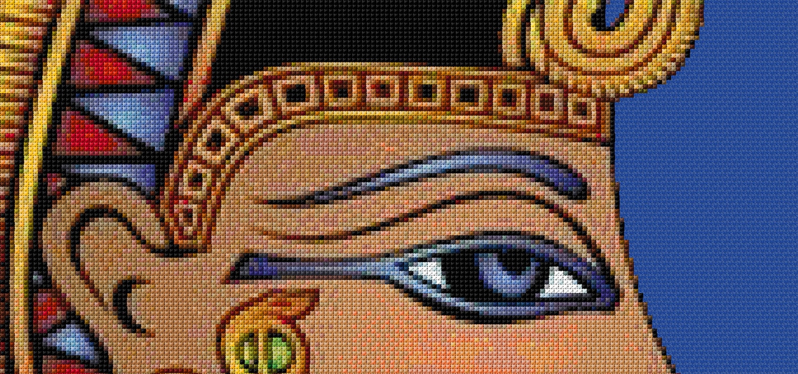 Cleopatra Cross Stitch Pattern: Egyptian Queen Portrait (digital ...