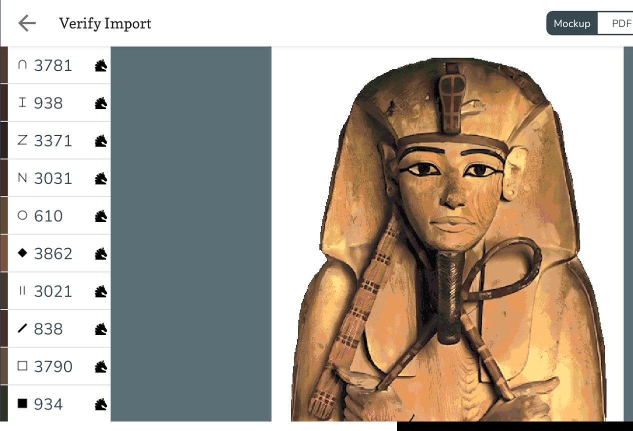 Egyptian Pharoah Ramses II Wooden Sarcophagus Coffin Cross Stitch Pattern Includes Pattern ...