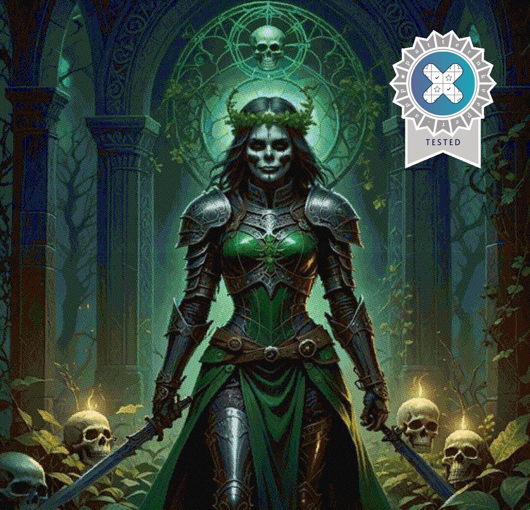 Gothic Medieval Mistress Cross Stitch Pattern: Large Detailed Design ...