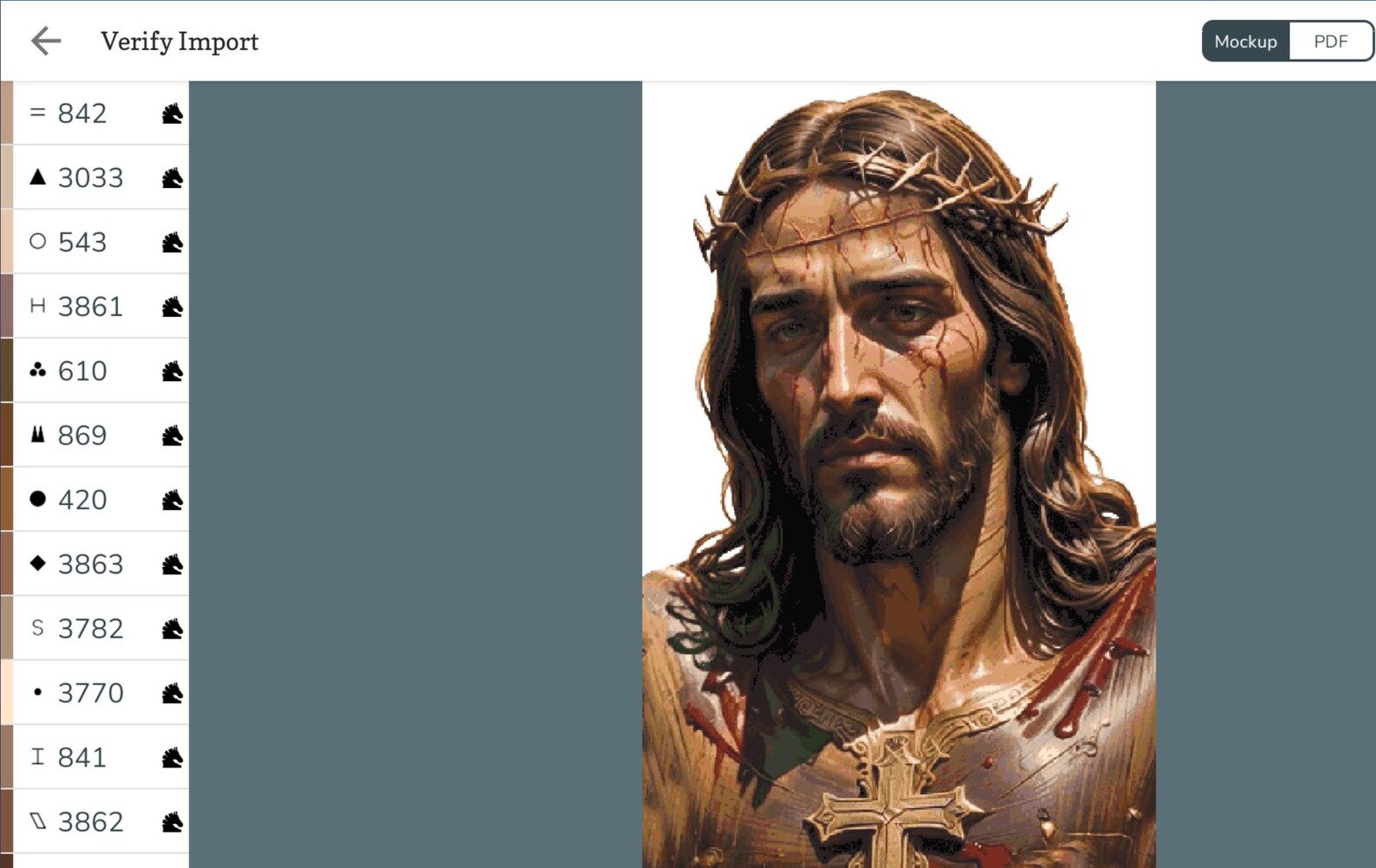 Jesus Cross Stitch Pattern: Christ With Crown of Thorns (pattern Keeper ...