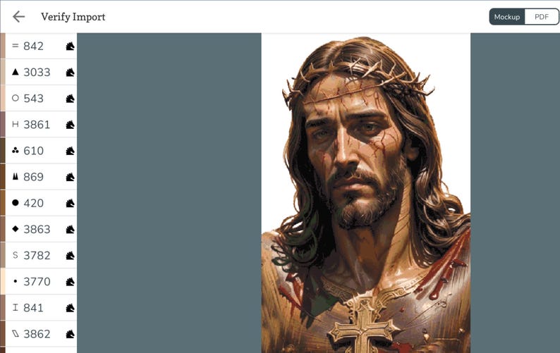 Jesus Cross Stitch Pattern: Christ With Crown of Thorns (pattern Keeper ...