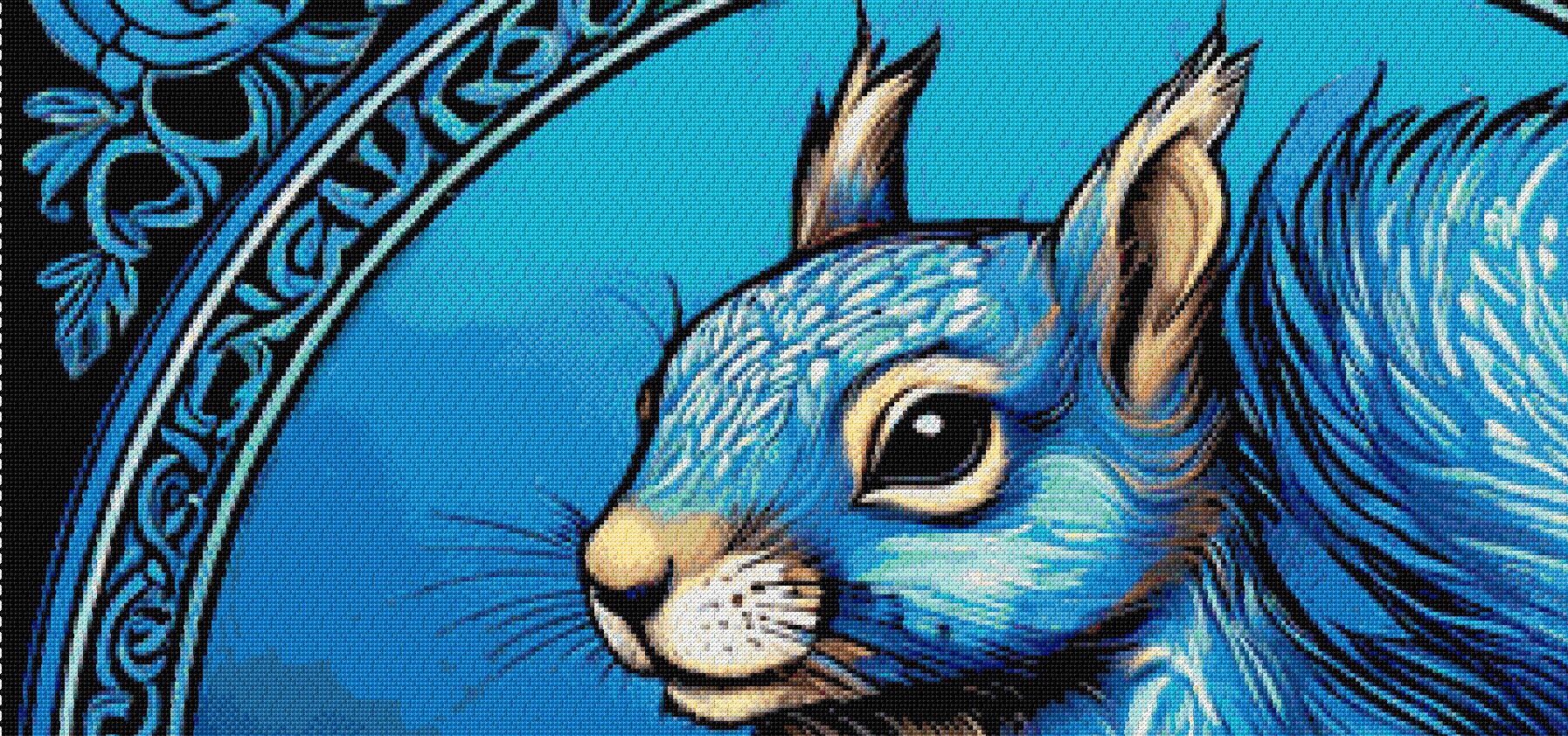 Celtic Blue Squirrel Cross Stitch Pattern: Full Keeper File (digital ...