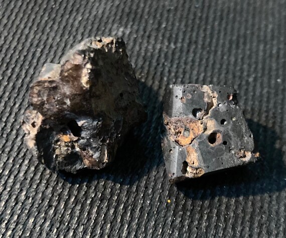 Black Iron Meteorite Stones for Meditation and Healing. | Etsy