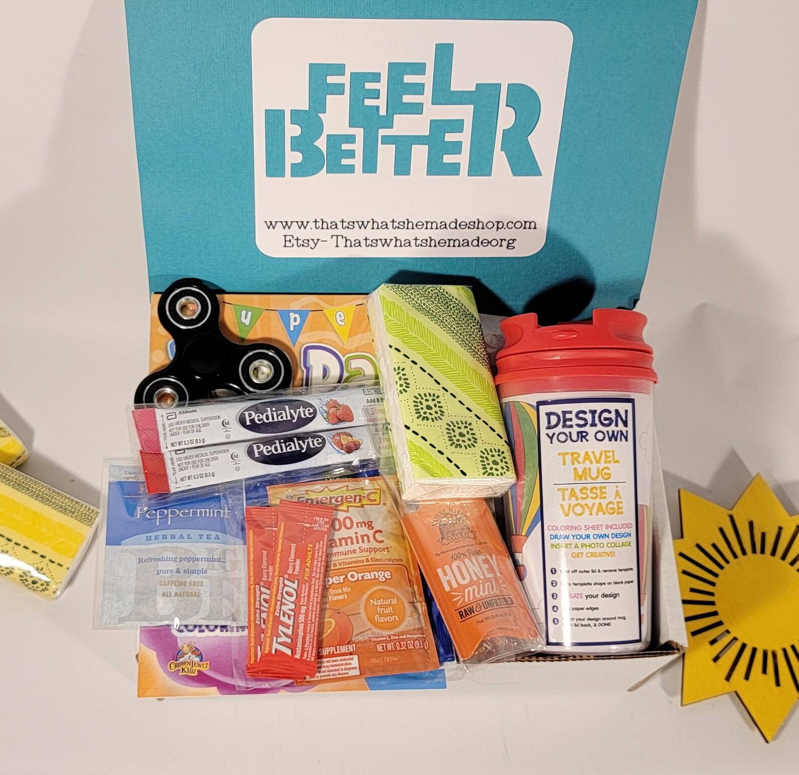 Feel Better Box Small for Kids Boys Girls With Get Well - Etsy
