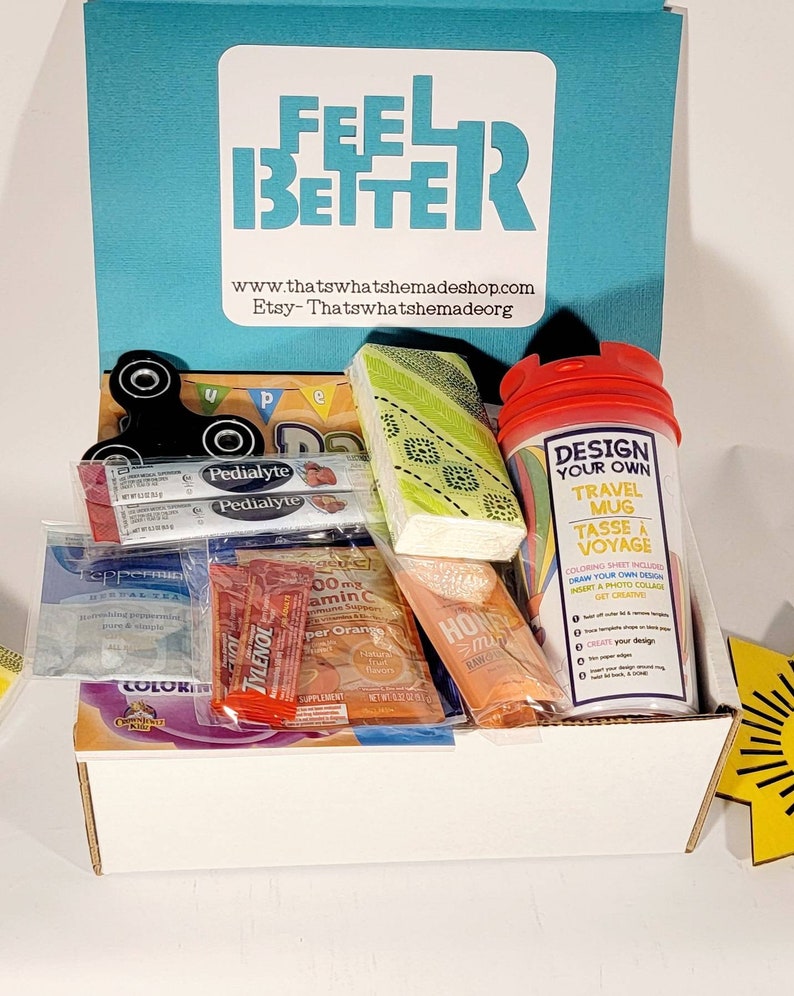 Feel Better Box Small for Kids Boys Girls With Get Well - Etsy