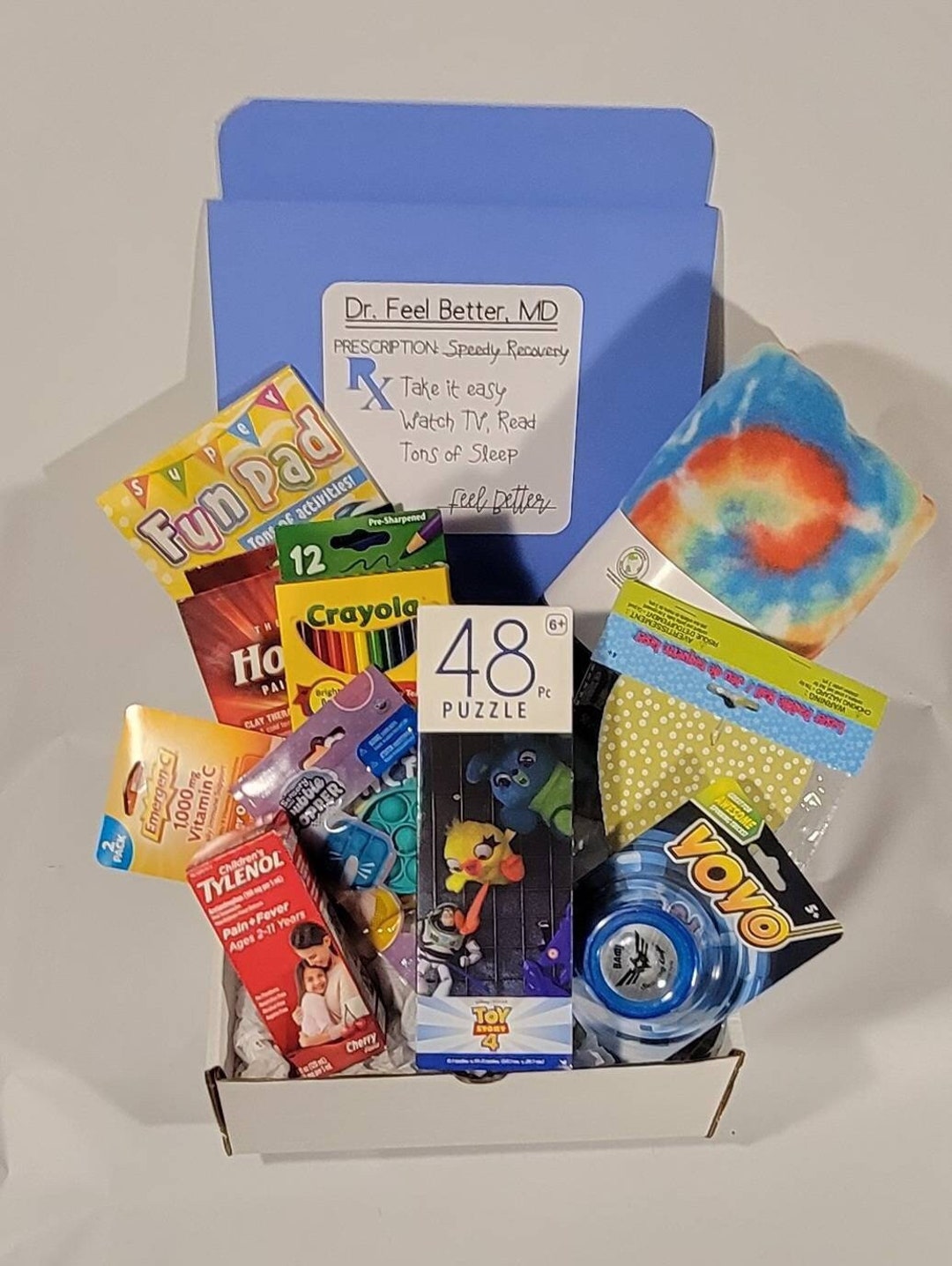 Recovery Gift Box for Kids, Children's Surgery Box Unisex Get Well Gift ...