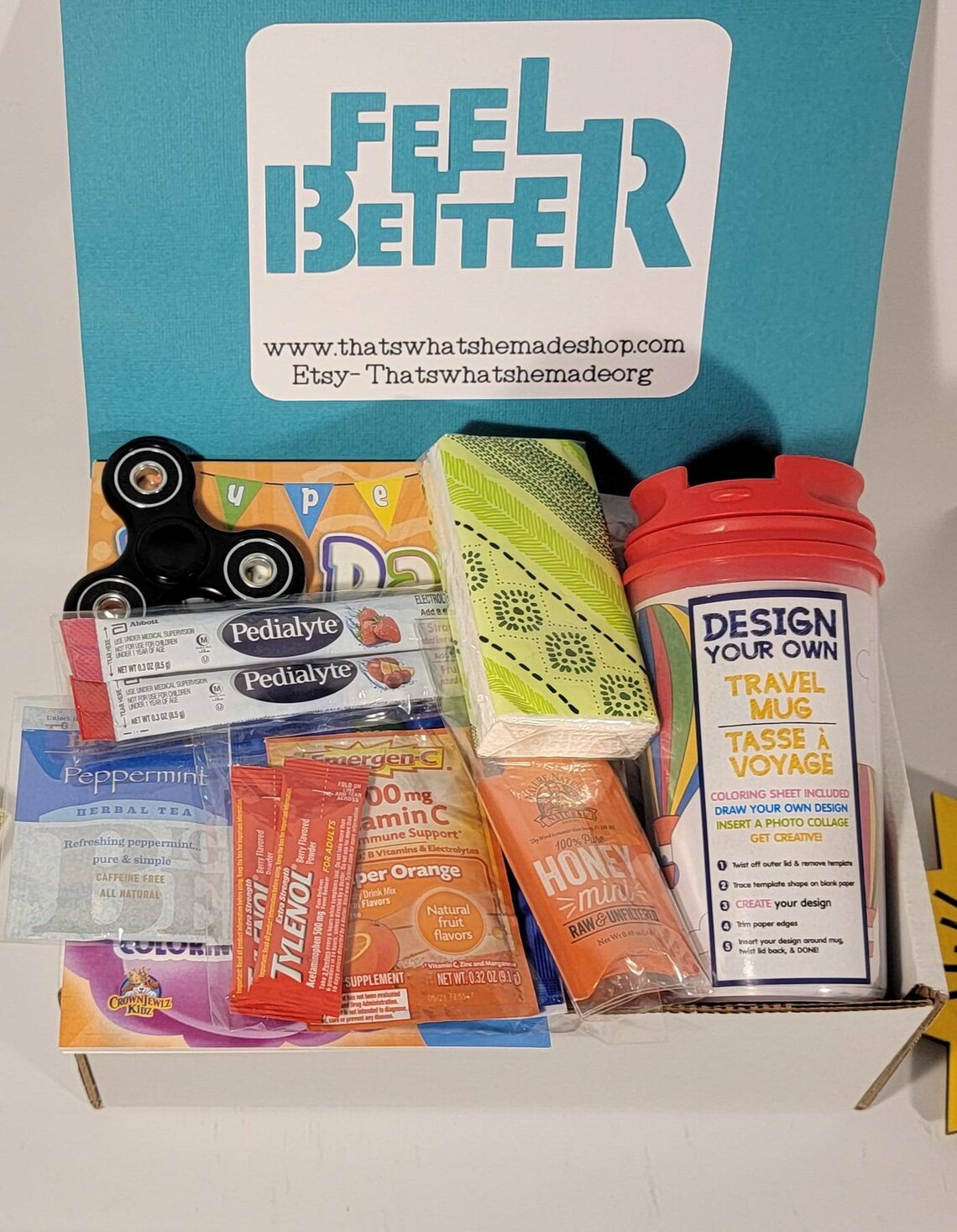 Feel Better Box Small for Kids Boys Girls With Get Well - Etsy