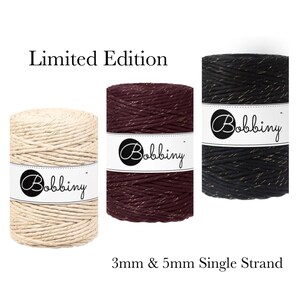 Bobbiny’s Golden Collection, Limited Edition, Macrame Cord and Crochet ...