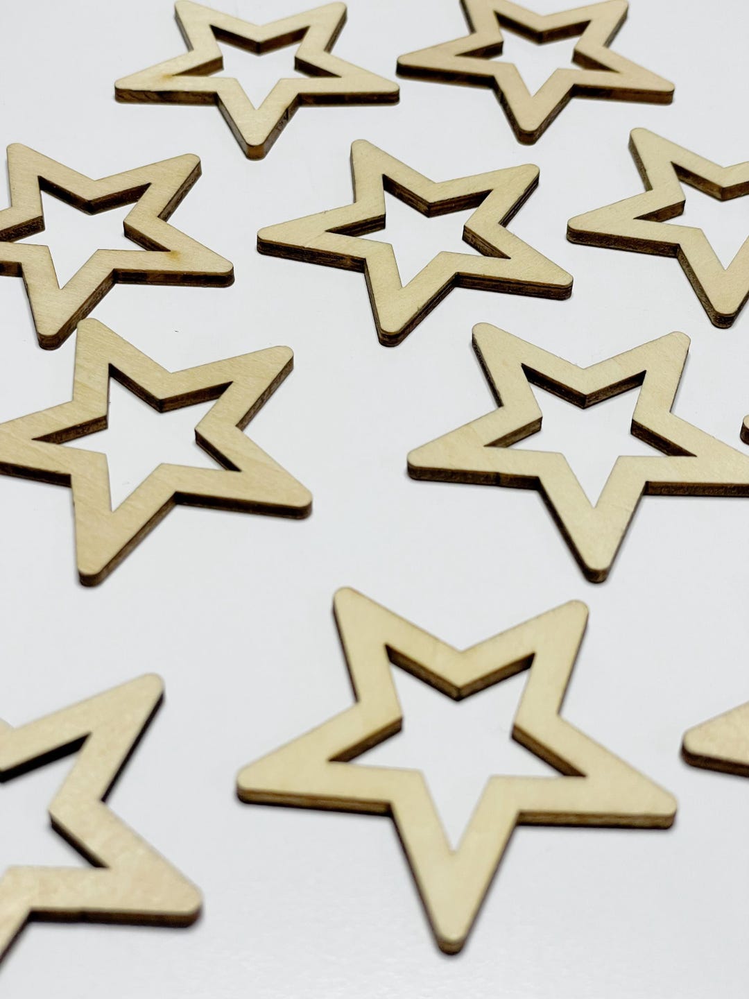 Mini Laser Cut Stars | Wooden Stars for Macrame Ornaments, Crafts, and ...