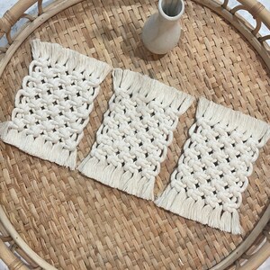 Macrame Mug Rugs, Boho Coasters, Coffee Mug, Plant and Candle Coasters ...