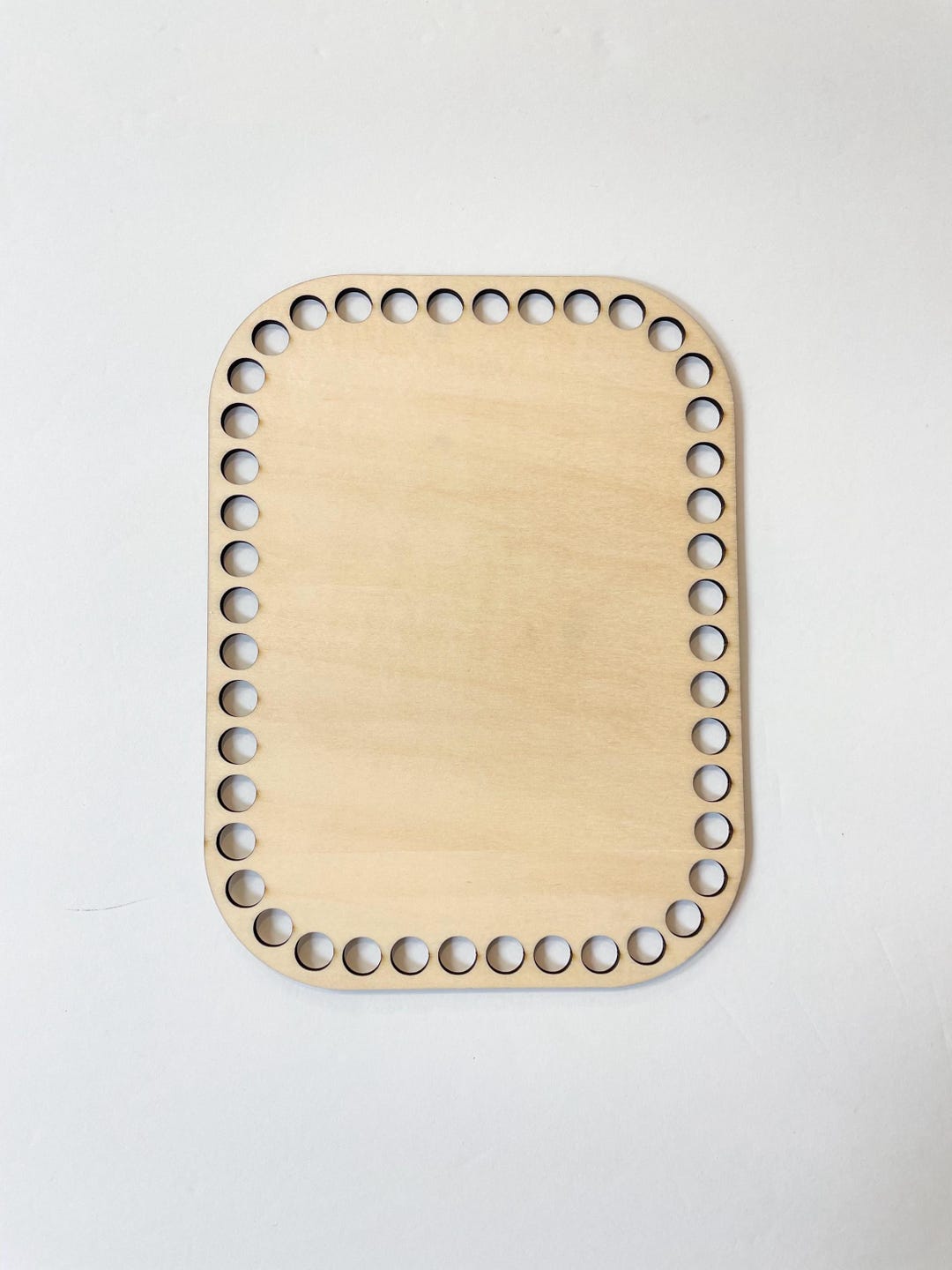 Wooden Crochet Base | Round Rectangle Shape | 8x6 Inches With 10mm ...