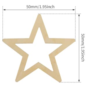 Mini Laser Cut Stars | Wooden Stars for Macrame Ornaments, Crafts, and ...