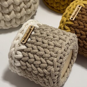 Crochet Basket DIY Kit With Bobbiny’s 5mm Braided Cord, Easy Crochet ...