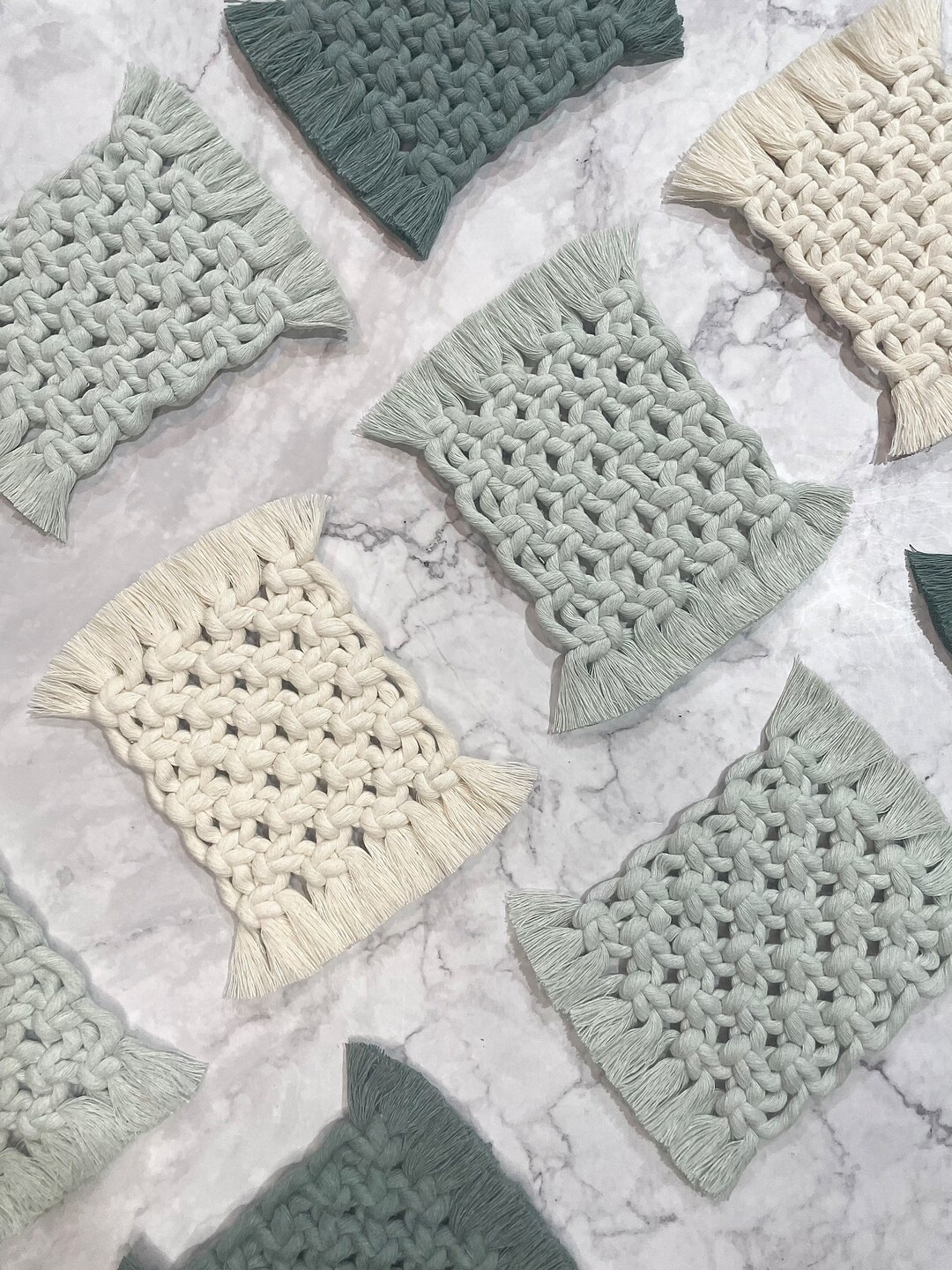 Macrame Mug Rugs, Boho Coasters, Coffee Mug, Plant and Candle Coasters ...