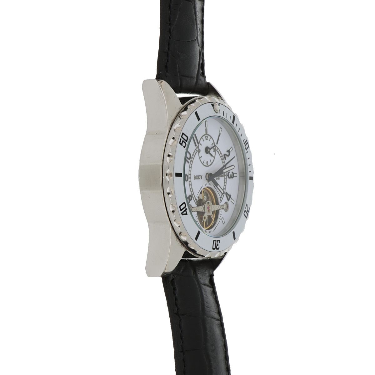 Automatic Tourbillon Mechanism Men's Wristwatch With Ceramic Bezel and ...