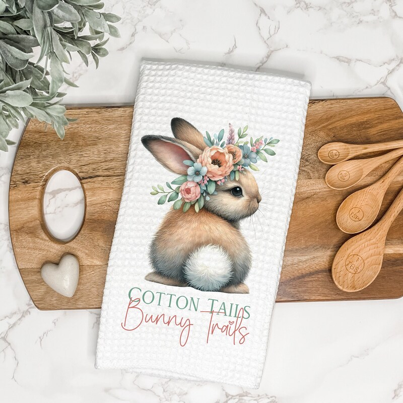 Bunny Kitchen Towel - Etsy