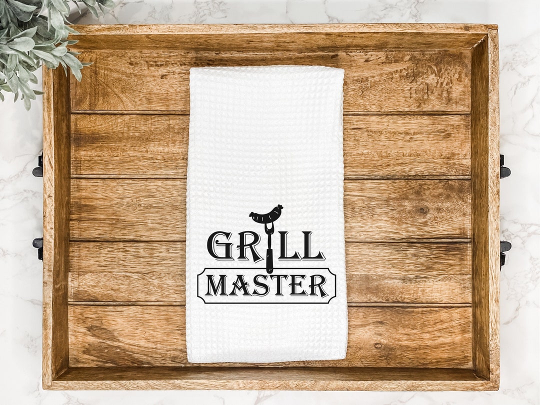 Men's Kitchen Towel | Grill Master | BBQ Towel | Hand Towel | Gift for ...