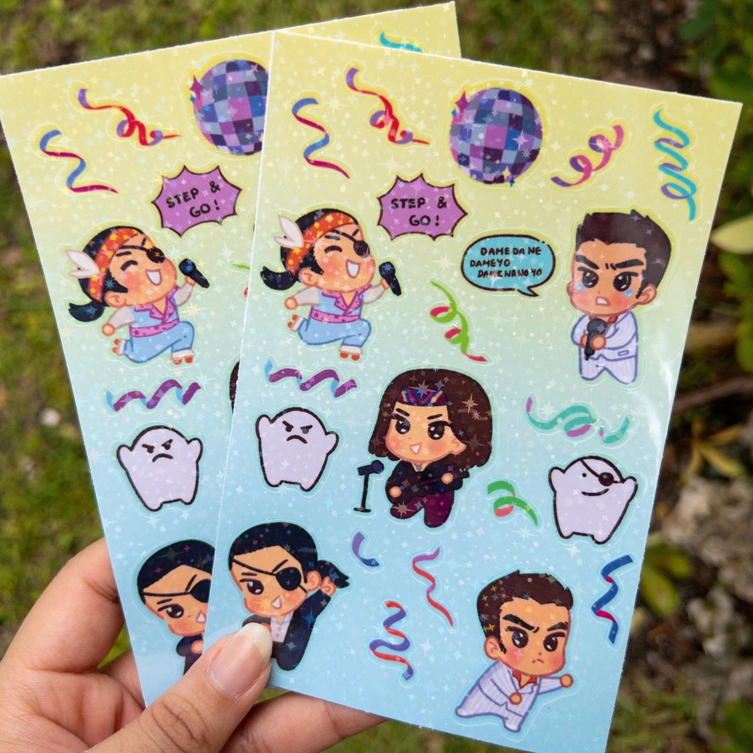 Yakuza 0/ Ryu Ga Gotoku Gummy Holographic Sticker Sheet - Etsy