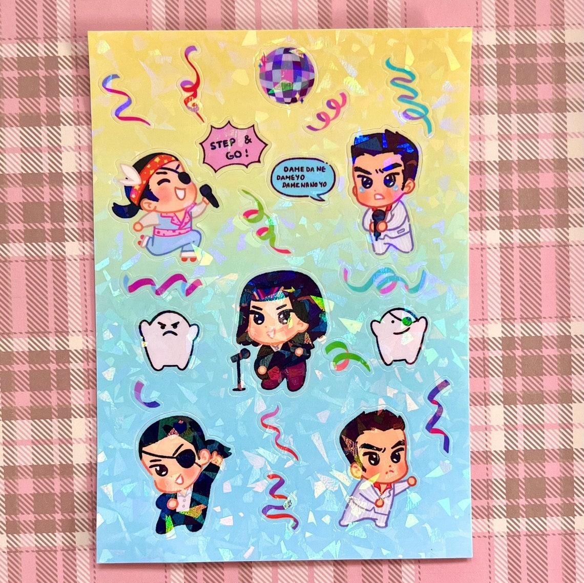 Yakuza 0/ Ryu Ga Gotoku Gummy Holographic Sticker Sheet - Etsy