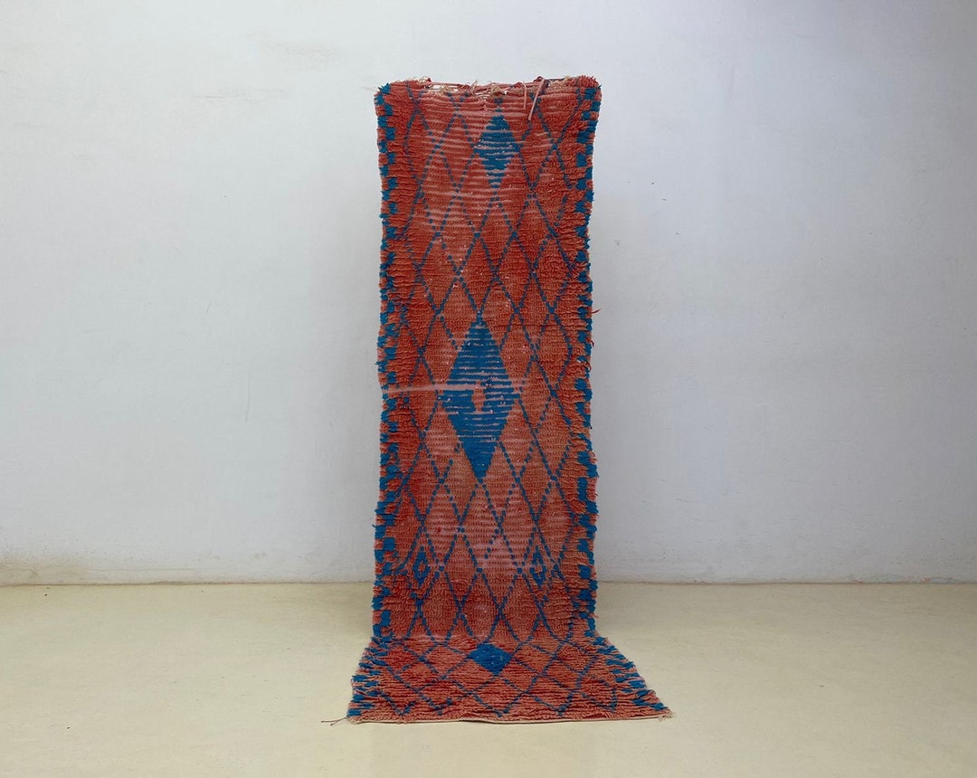 Artistic Vintage Runner-beniourain Runner 8,1x2,3 Ft-long Berber Runner ...