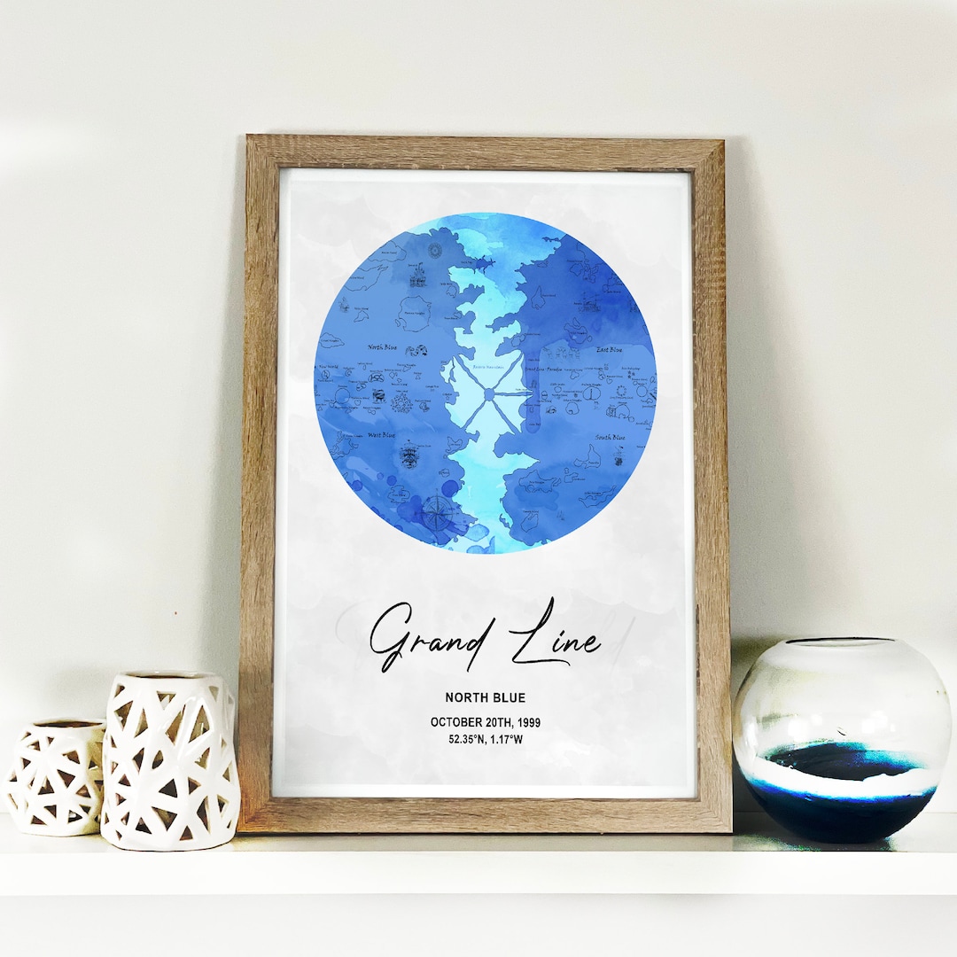 One Piece Anime World Map - Etsy