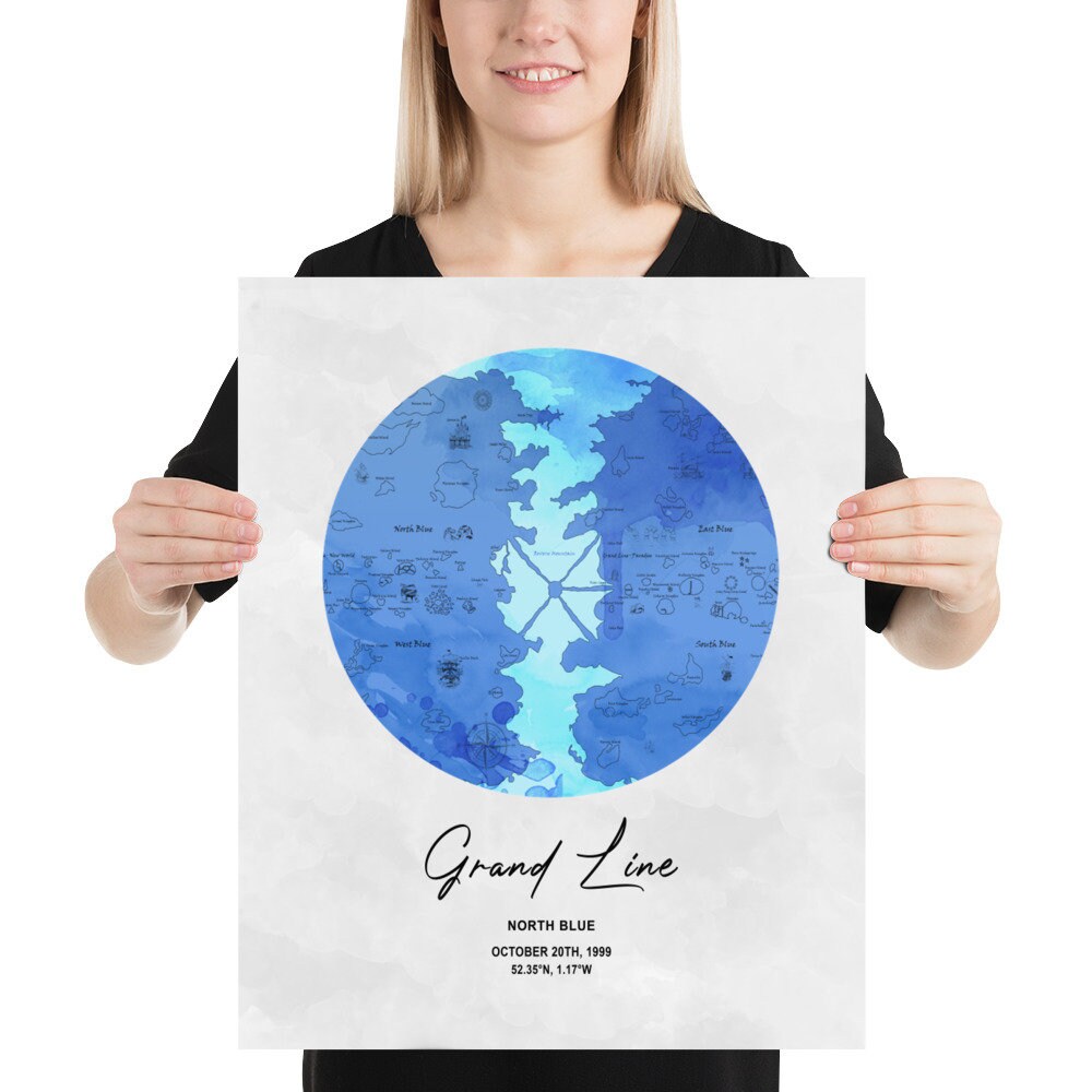 One Piece Anime World Map | Etsy