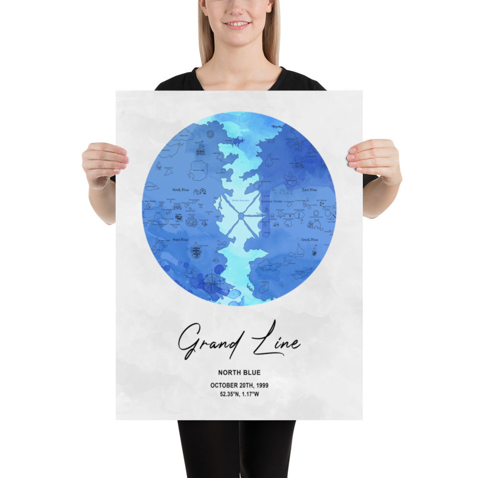 One Piece Anime World Map - Etsy