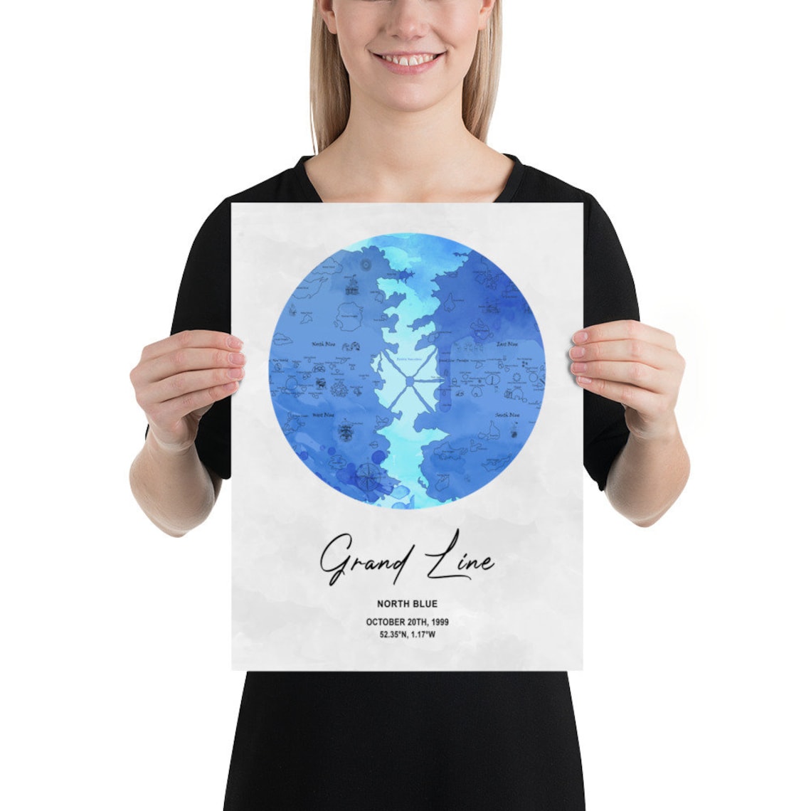 One Piece Anime World Map - Etsy