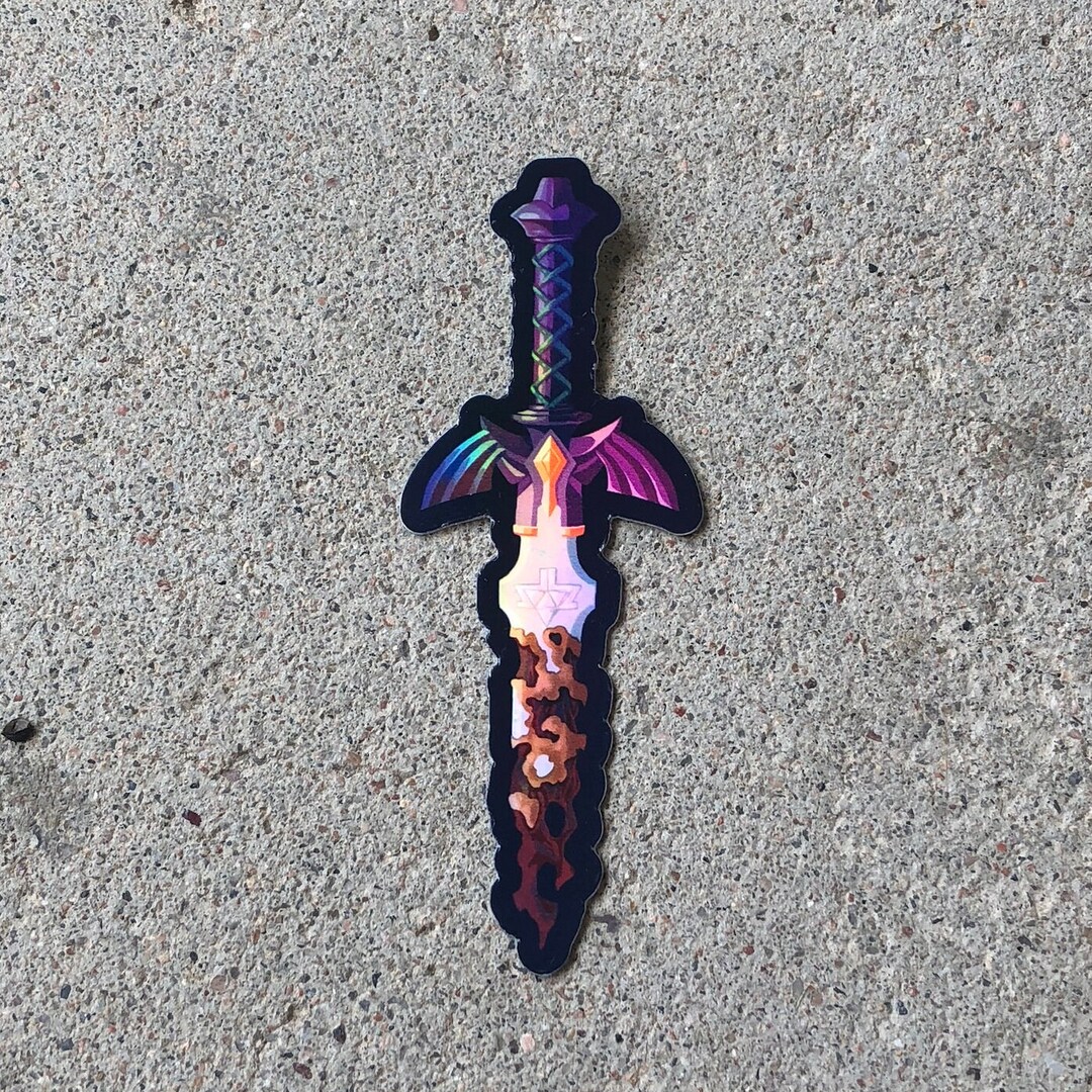 Decayed Master Sword HOLO STICKER - Etsy