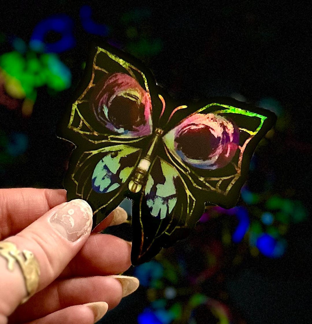 Butterfly Bomb HOLO STICKER - Etsy