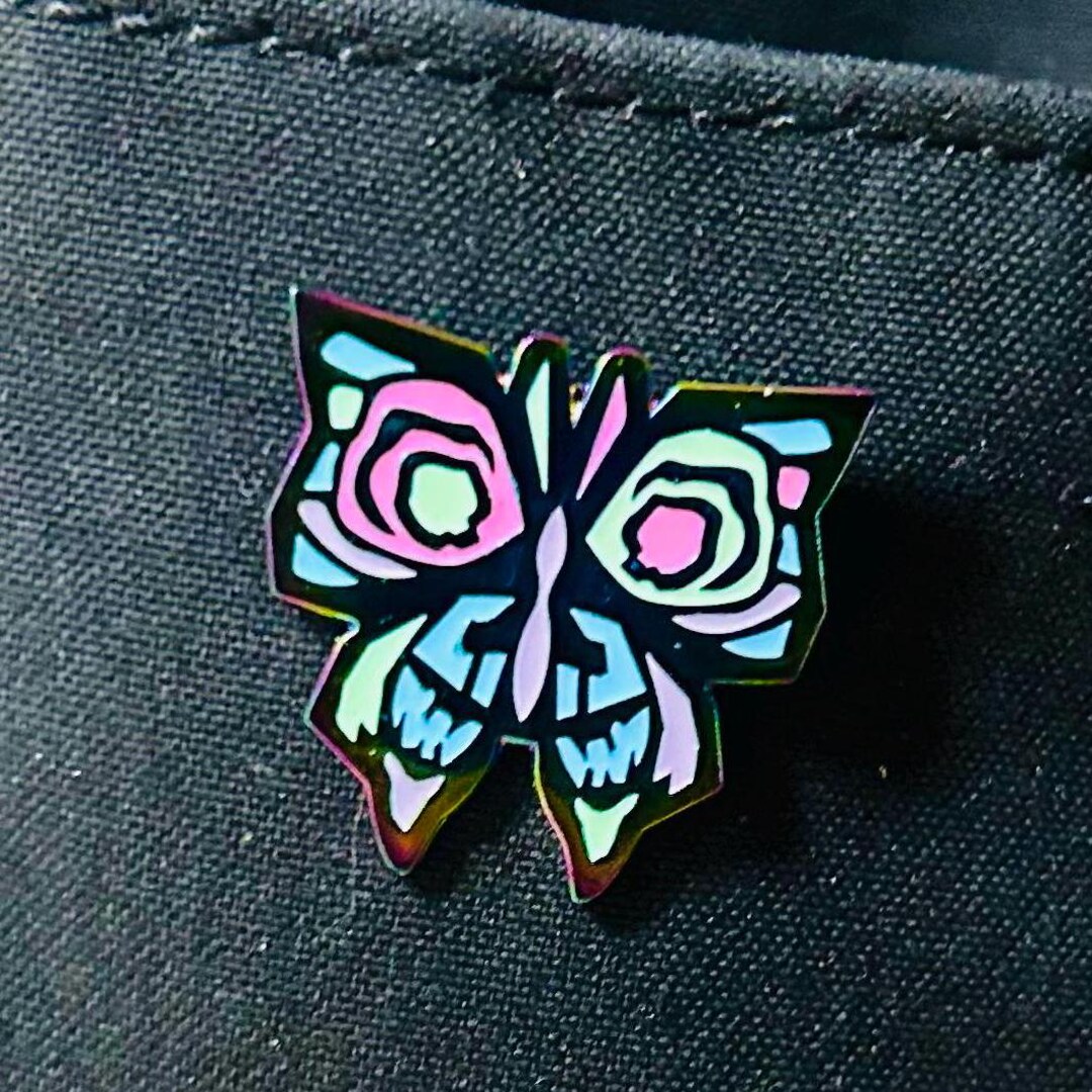 Butterfly Bomb Enamel Pins With Rainbow Metal NOW SHIPPING - Etsy