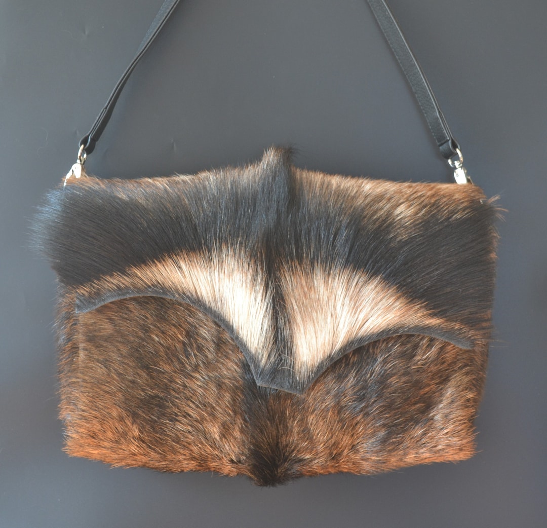 Goat Hide Leather Bag, Detachable Strap, Unique Fashion - Etsy