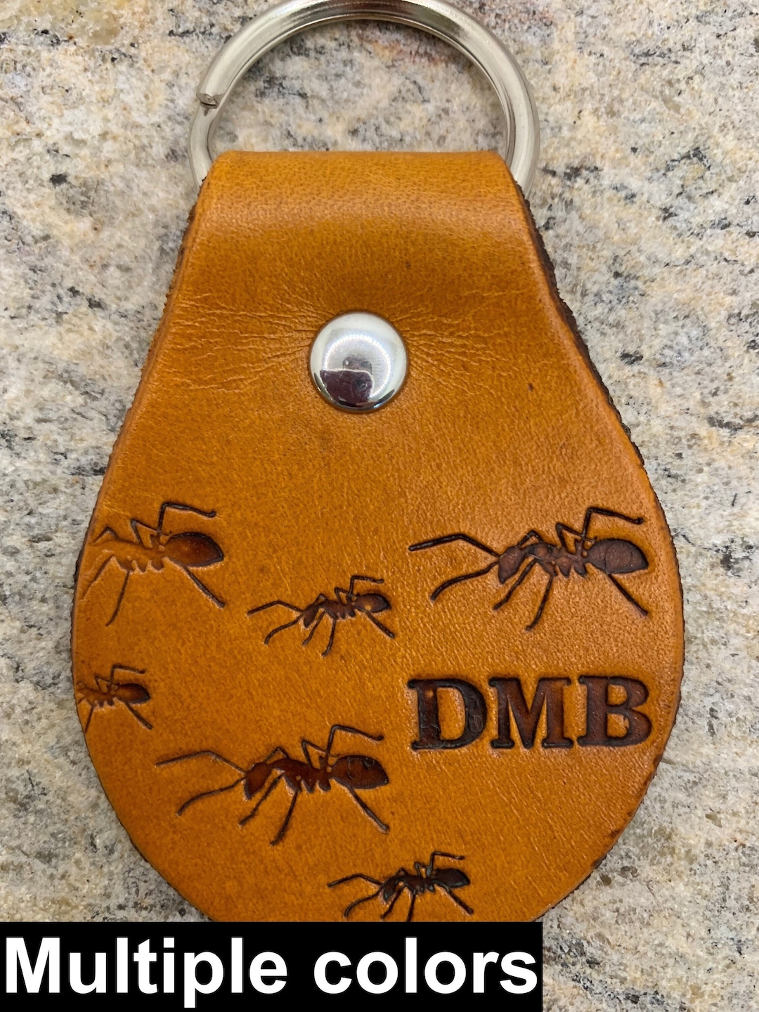 Handmade Personalized Ants Marching With Leather Keychain | Key Fob ...