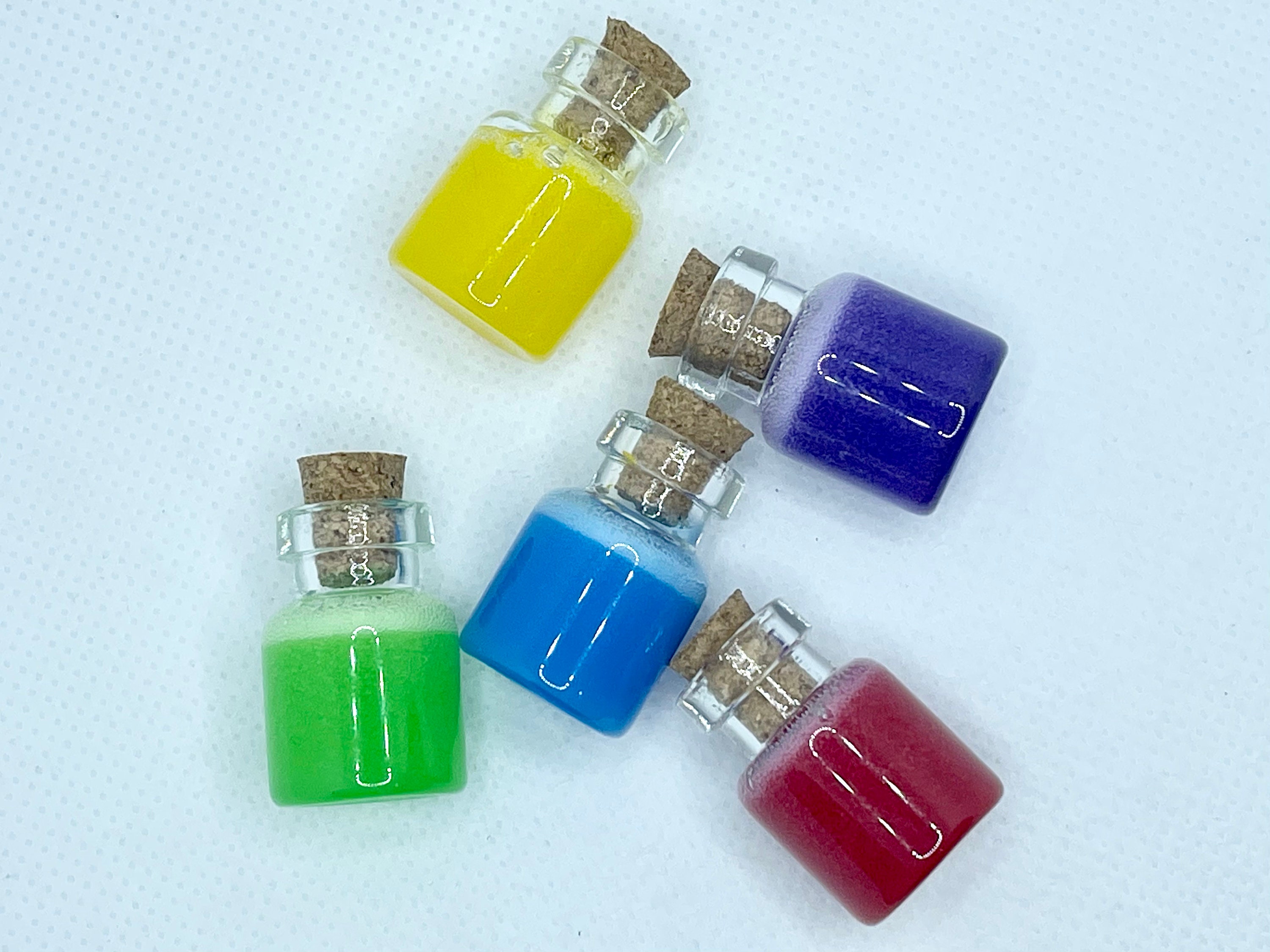 Set of 5, Miniature Potion Bottles, Potion Bottles, RPG Décor ...