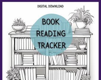 Book Tracker Coloring Printable - Etsy