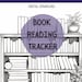 Book Reading Tracker Printable Coloring Page Digital Book Tracker Book ...