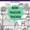 Book Reading Tracker Printable Coloring Page Digital Book Tracker Book ...