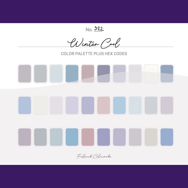 Winter Color Swatches - Etsy