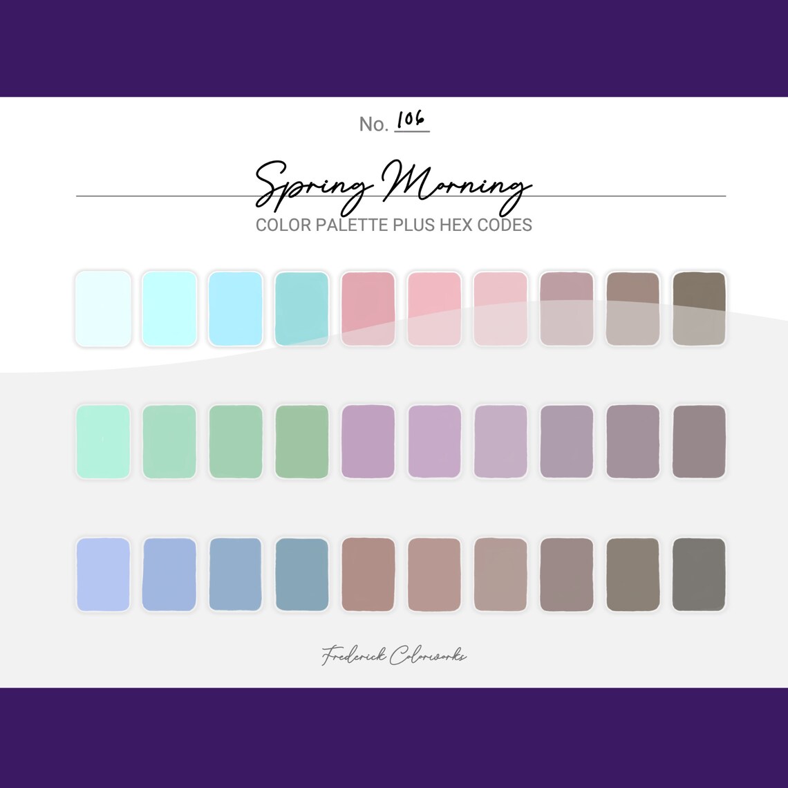 Spring Morning Color Scheme Procreate 30 Color Palette Swatches Hex ...