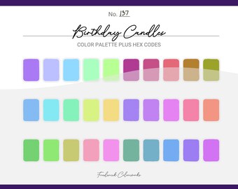 Procreate Birthday Color Palette - Etsy