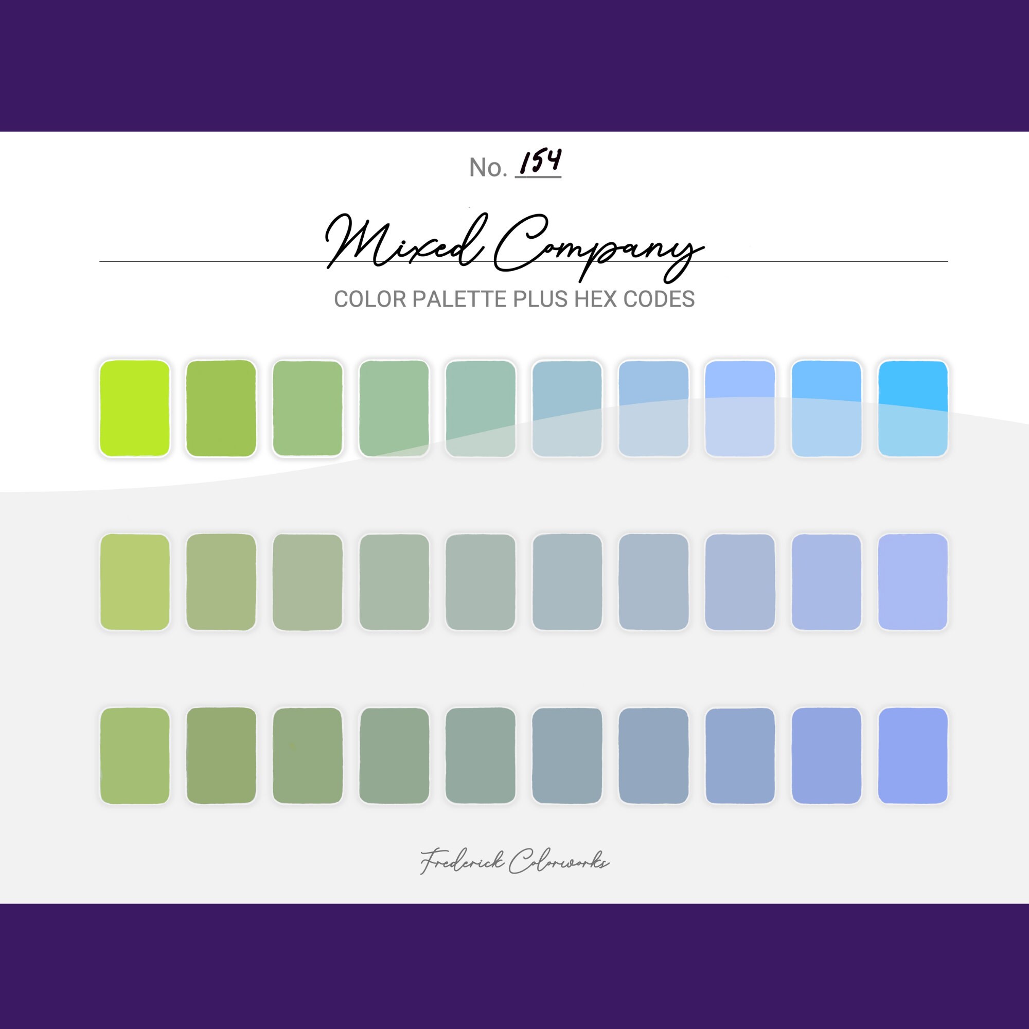 Blue Green Procreate Color Palette: 30 Swatches (digital Download) - Etsy