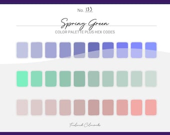 Blue Color Scheme Procreate 30 Color Palette Swatches Hex Codes PDF ...