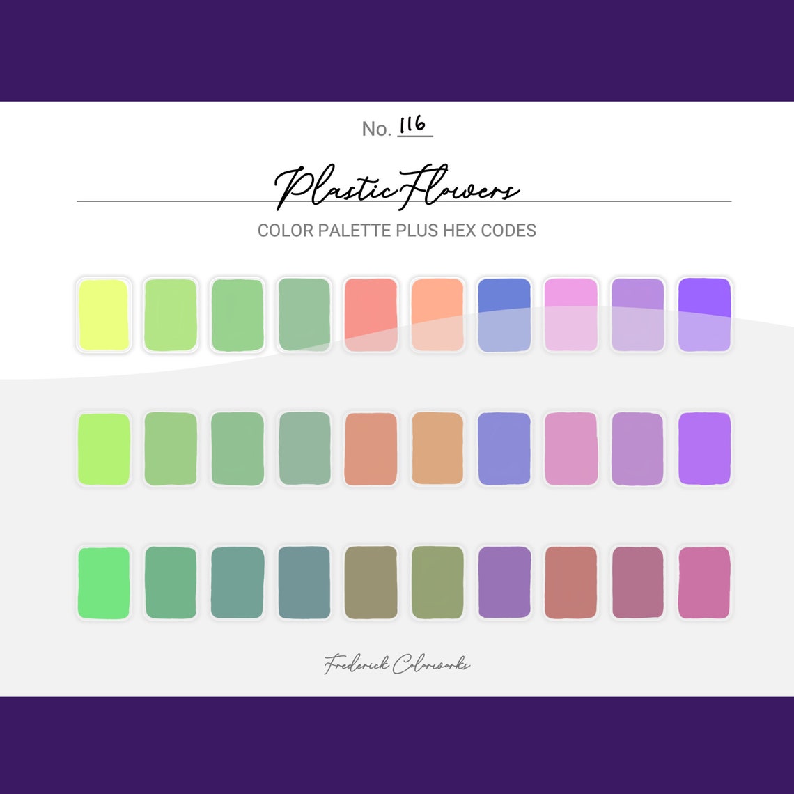 Plastic Flowers Color Scheme Procreate 30 Color Palette - Etsy