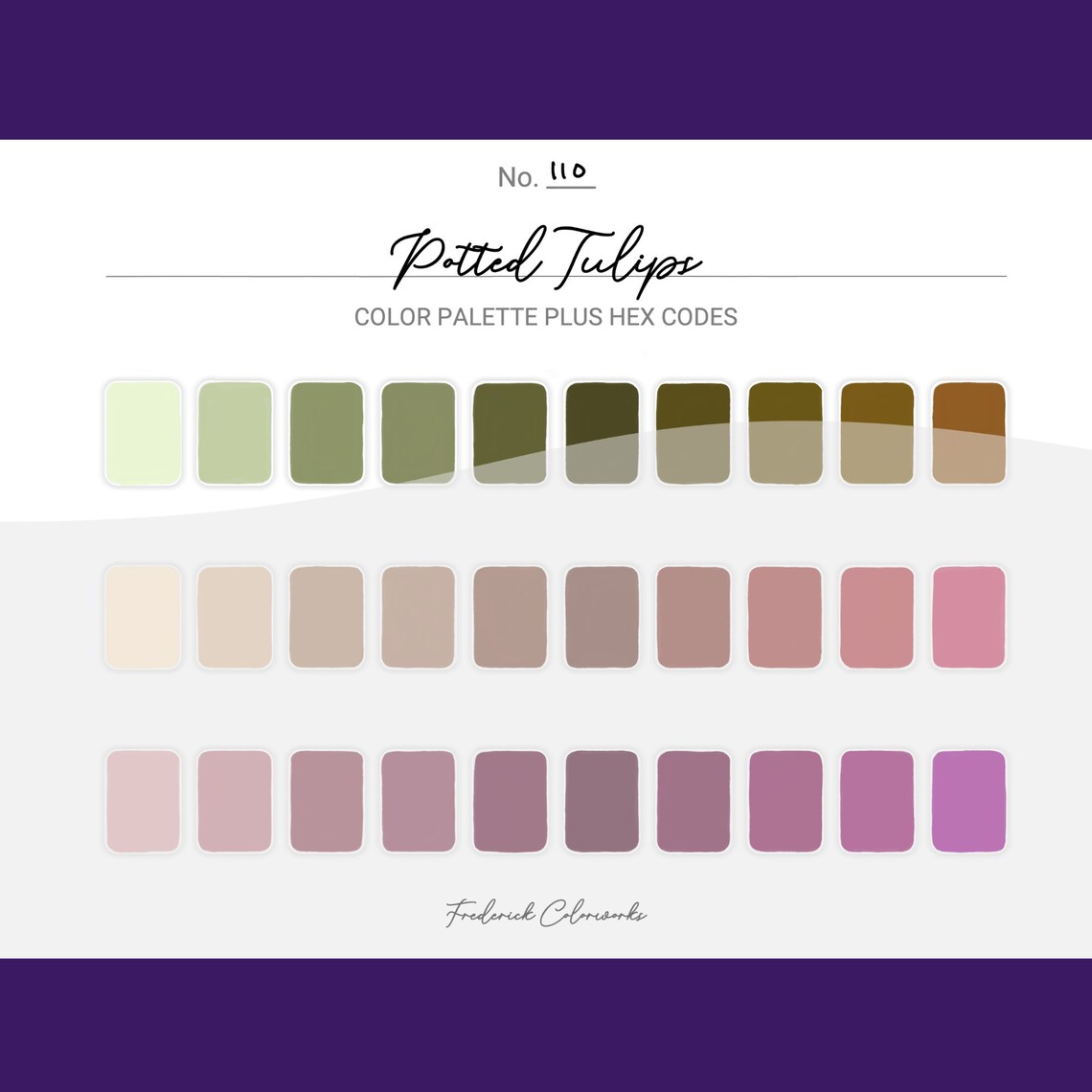 Potted Tulips Color Scheme Procreate 30 Color Palette Swatches Hex ...