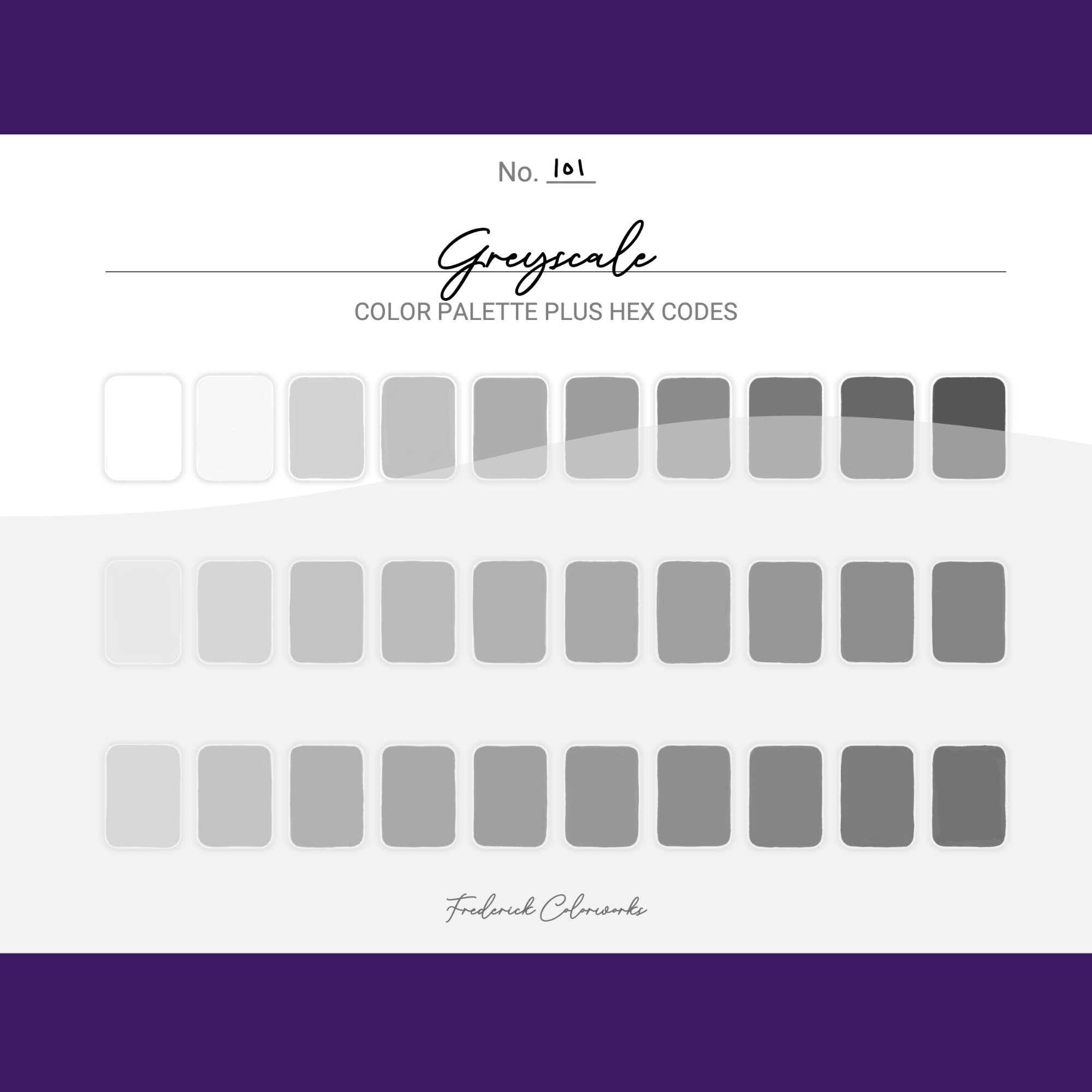 Greyscale Procreate Color Palette: 30 Swatches + Hex Codes (digital ...