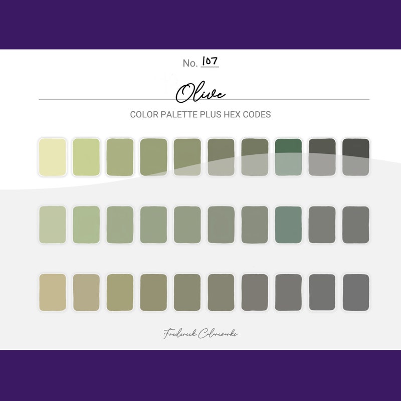 Olive Green Color Code - Etsy UK
