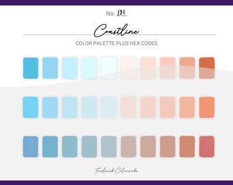Blue Color Scheme Procreate 30 Color Palette Swatches Hex Codes PDF ...